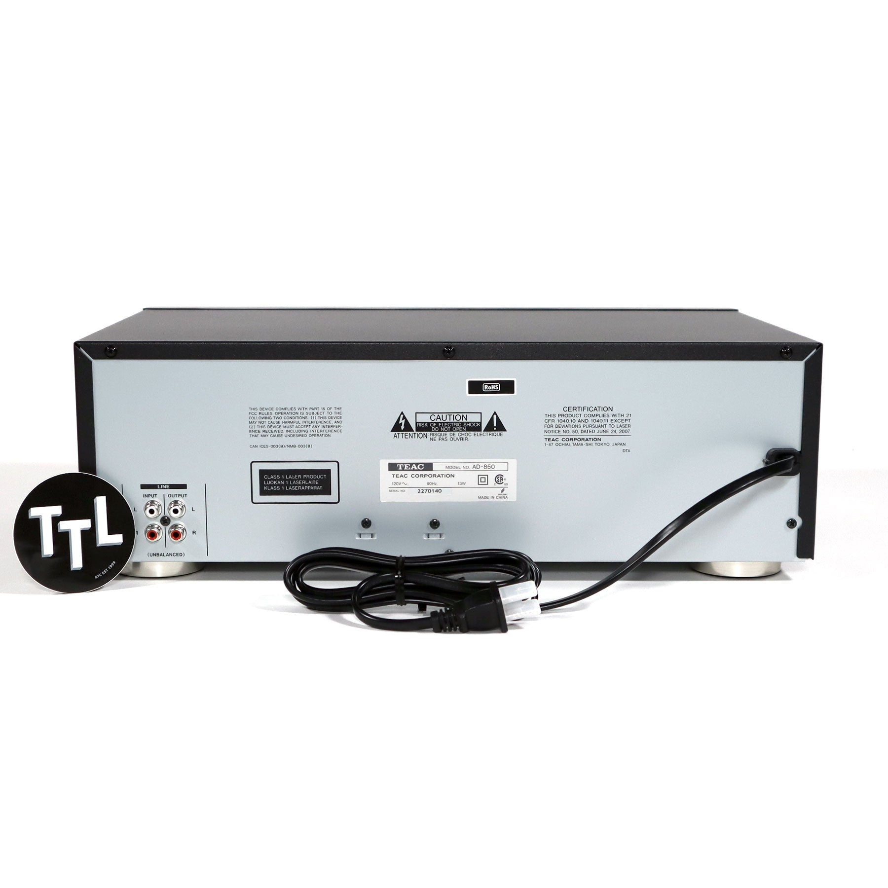 Teac: AD-850 Cassette Player / CD Player / USB Recorder (AD850SEB ...