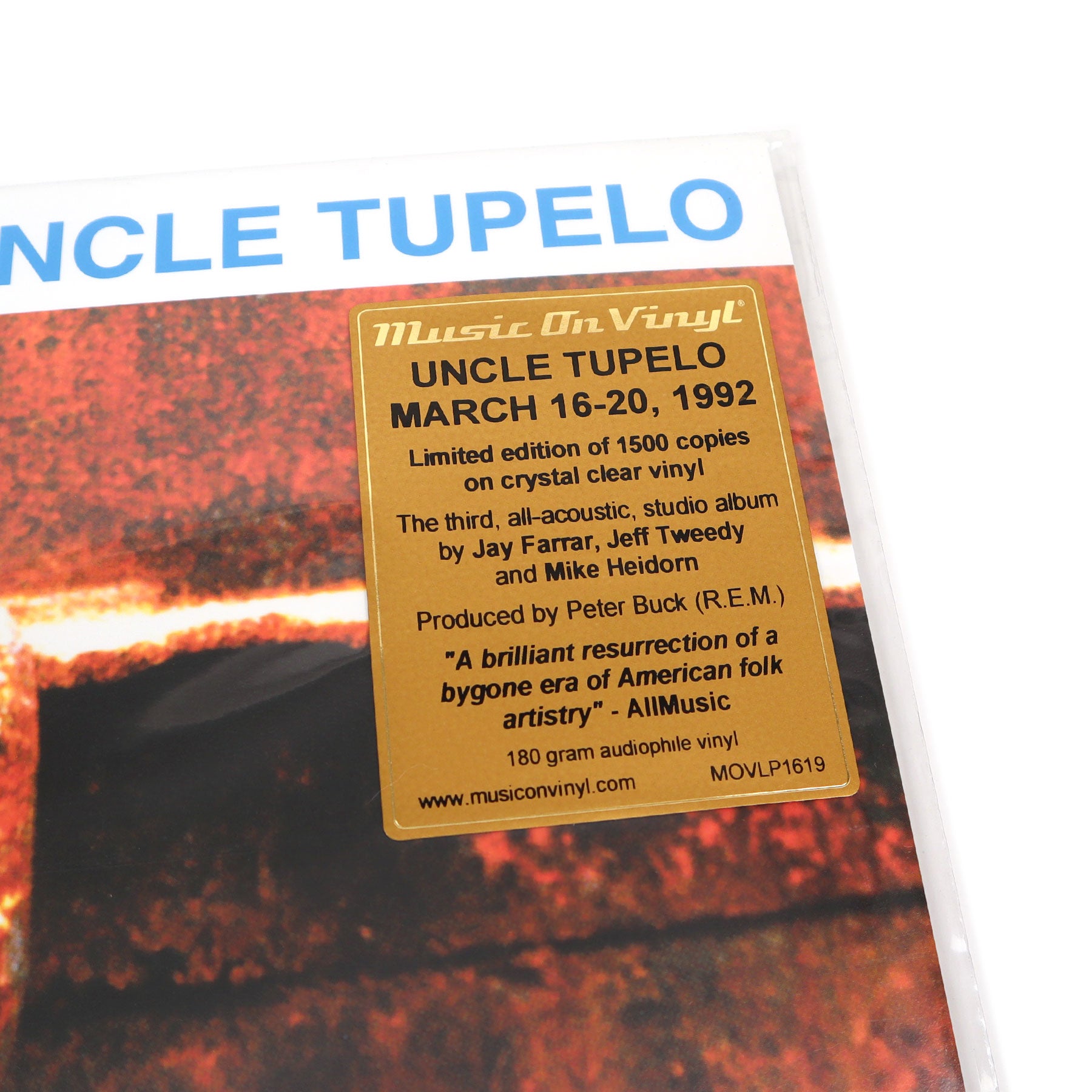 Uncle Tupelo: March 16-20, 1992 (180g Music On Vinyl Colored Vinyl) Vi ...