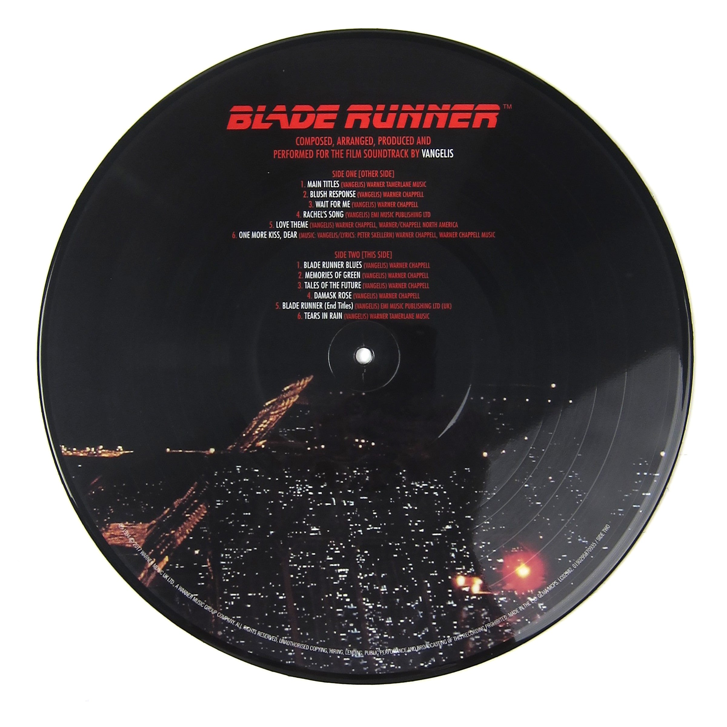 Vangelis: Blade Runner Soundtrack (Pic Disc) Vinyl LP (Record Store Da ...