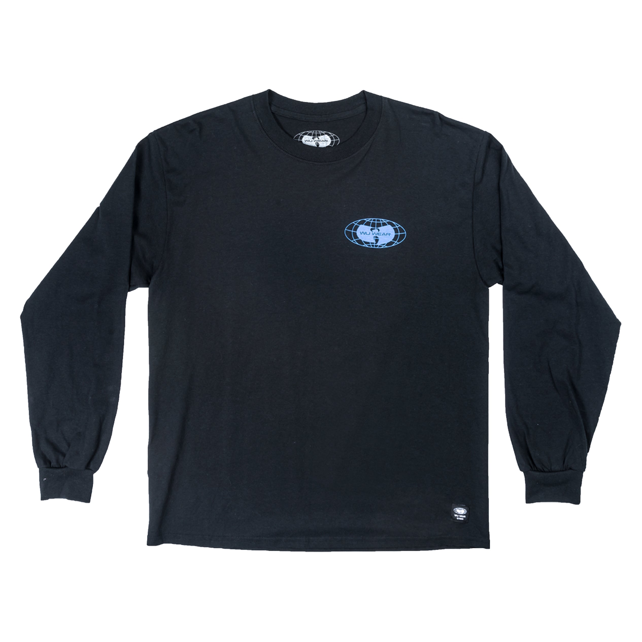 Wu Wear: Globe Logo Long Sleeve Shirt - Black — TurntableLab.com