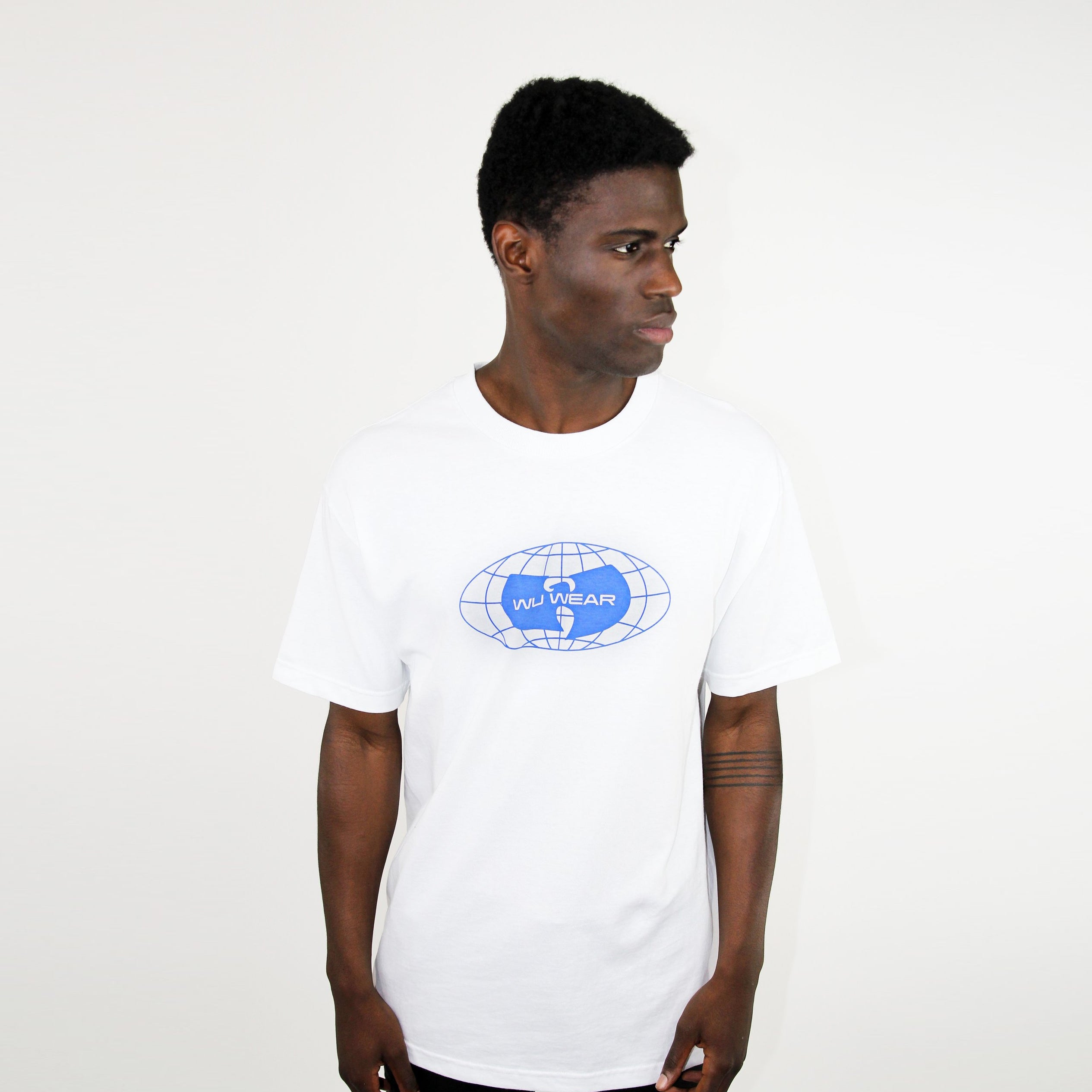 Wu Wear: Globe Logo Shirt - White — TurntableLab.com